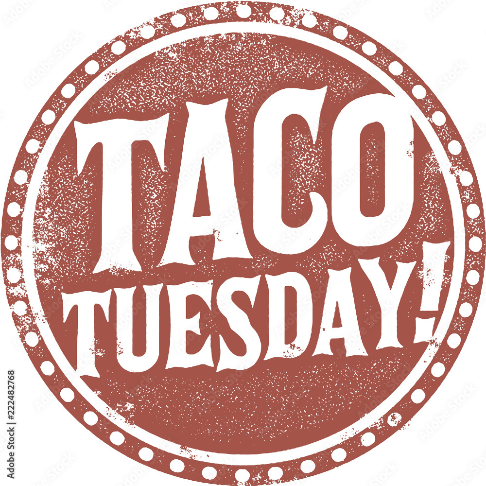 Taco Tuesday Special Menu Stamp Stock Vector | Adobe Stock