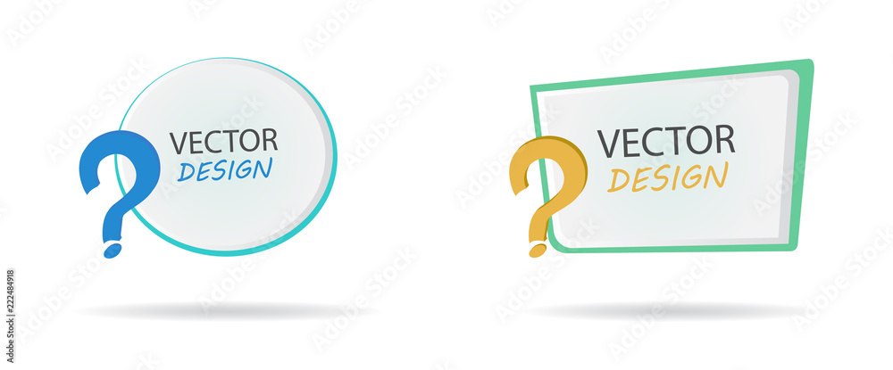 Vector banner with question mark. Frame for text. Frame for the banner ...