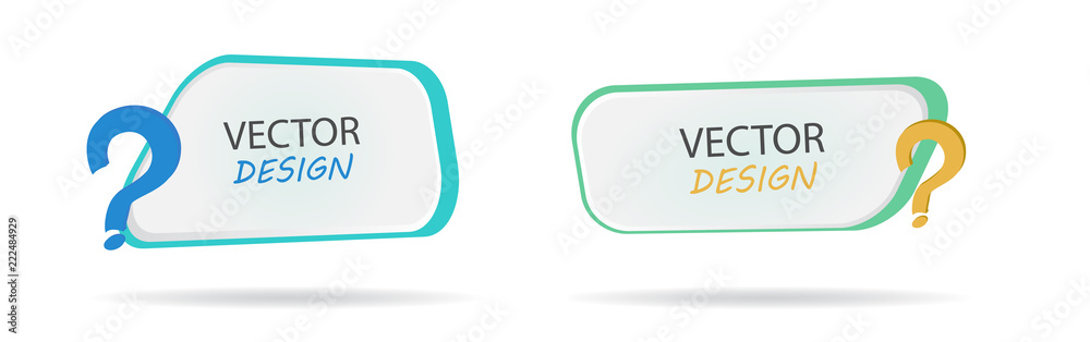 Vector banner with question mark. Frame for text. Frame for the banner ...