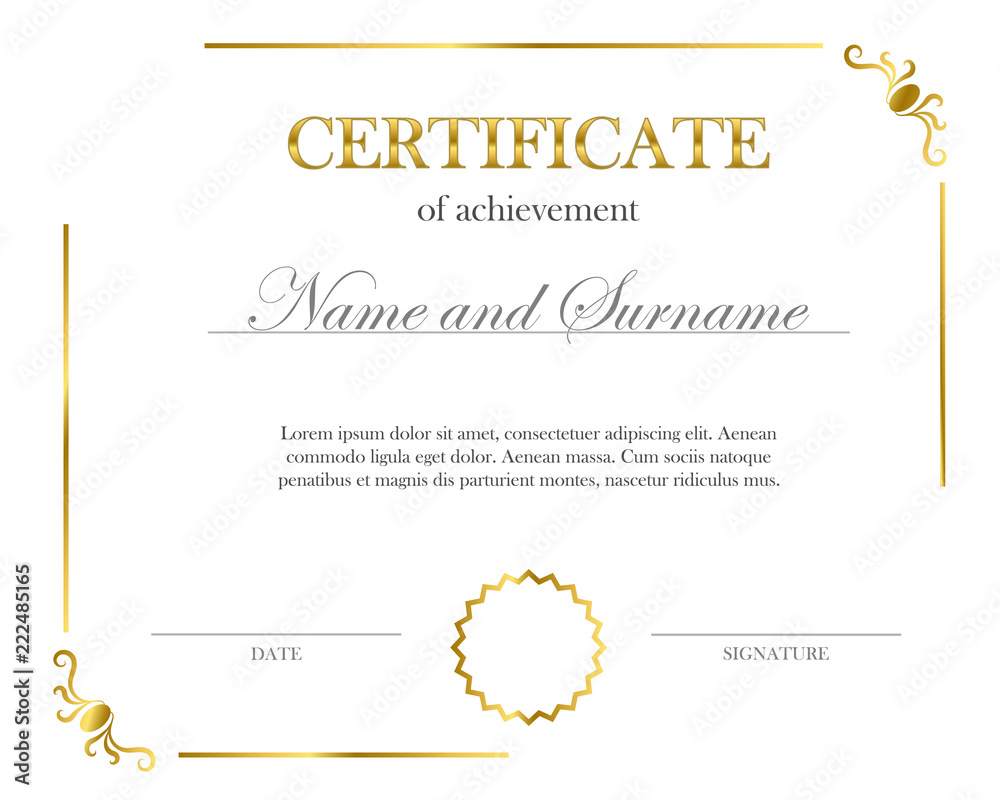 Creative certificate, diploma. Frame for diploma, certificate ... Creative certificate, diploma. Frame for diploma, certificate ...