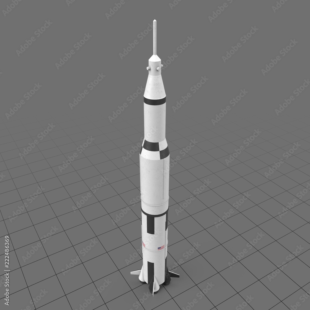 Saturn V Stock 3D asset | Adobe Stock