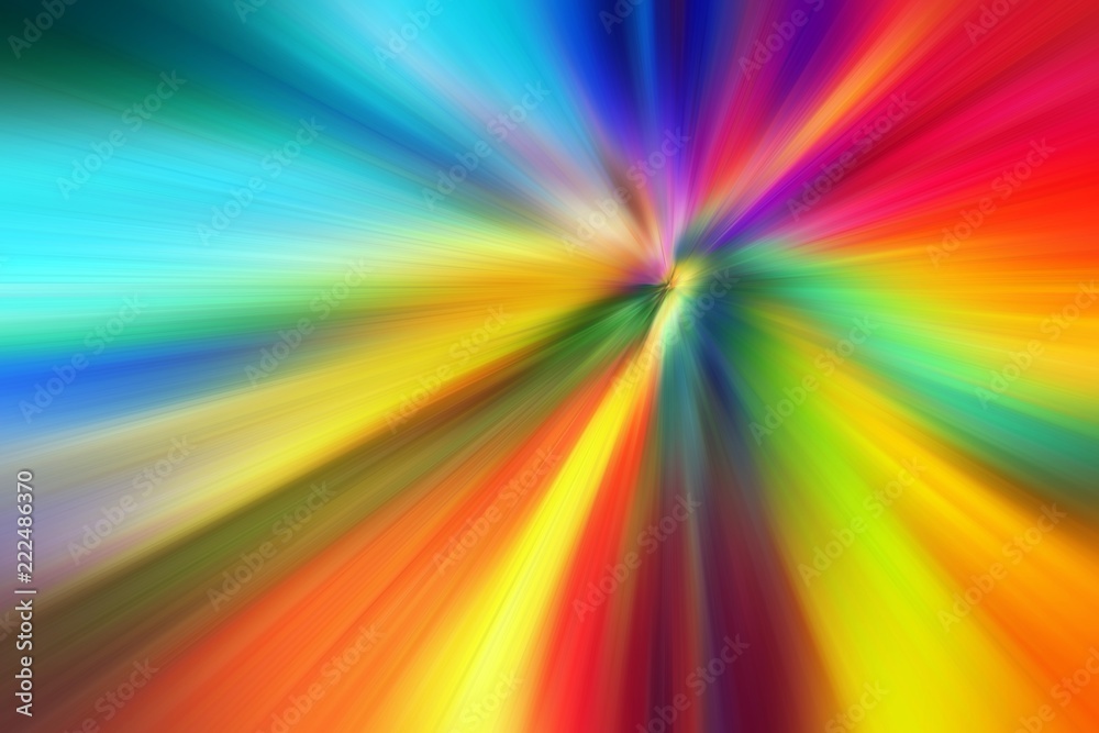 Colorful abstract speed lines texture background, radial motion blur ...