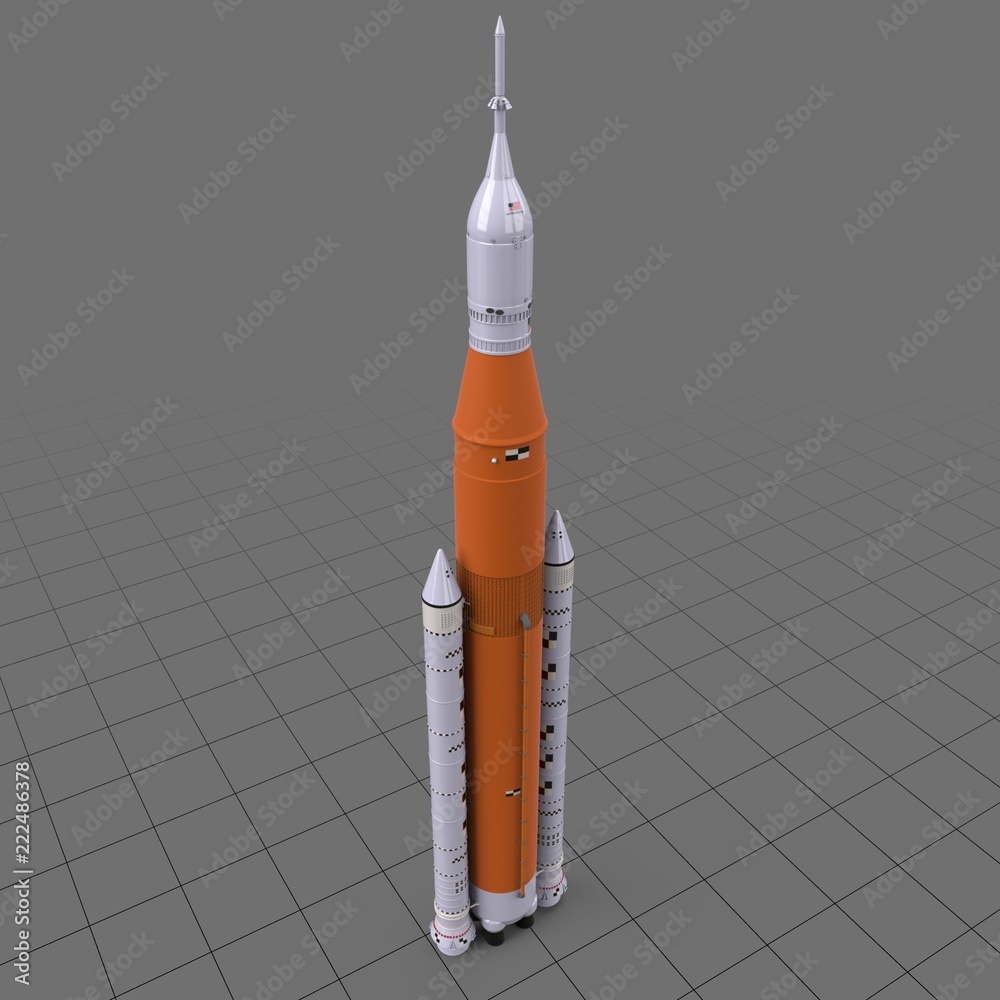 Space Launch System Stock 3D asset | Adobe Stock