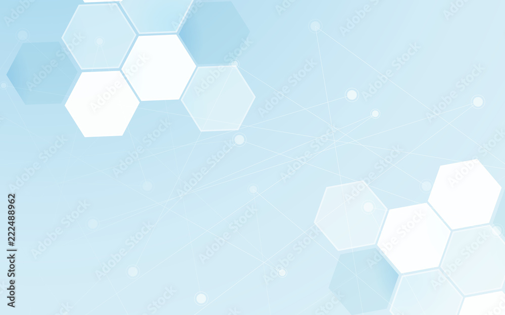 Medical abstract background. Polygon and dot line graphic design ...