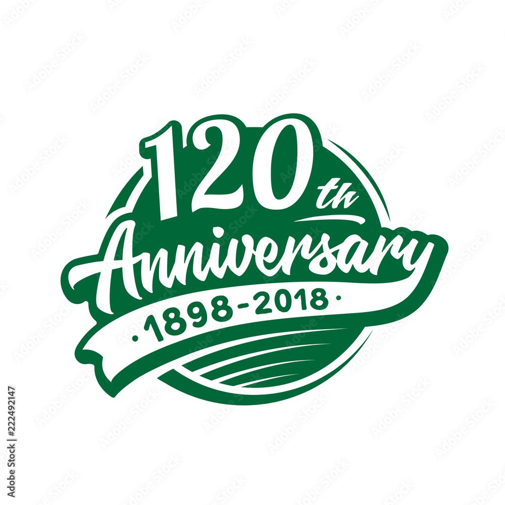 120 years anniversary design template. Vector and illustration. 120th ...