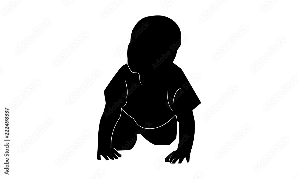 Crawling Person Silhouette