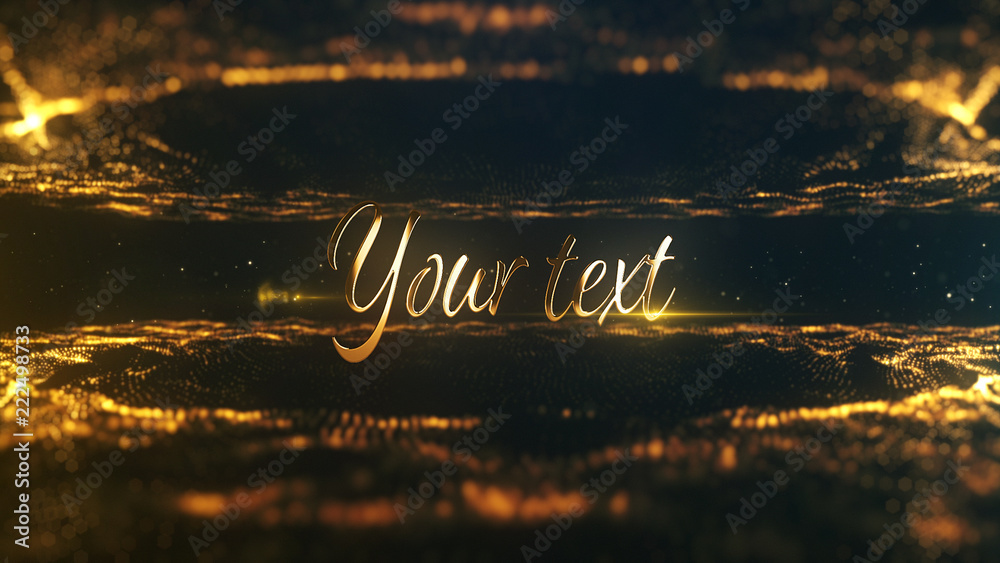 Golden Text Reveal Stock Template | Adobe Stock