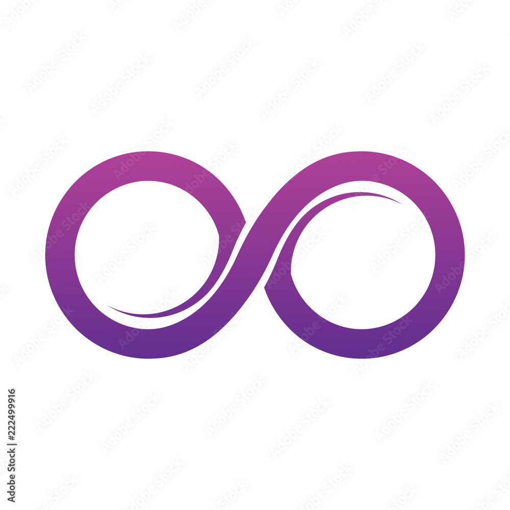 Purple Infinity symbol icons vector illustration. Unlimited, limitless ...