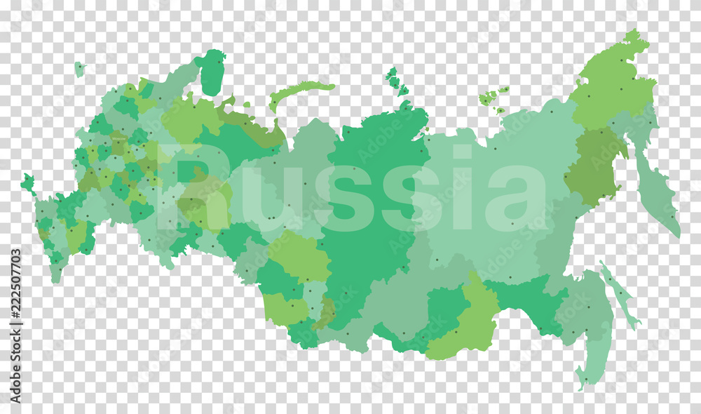 Russian vector map on a transparent background. Russia. Moscow Stock ...