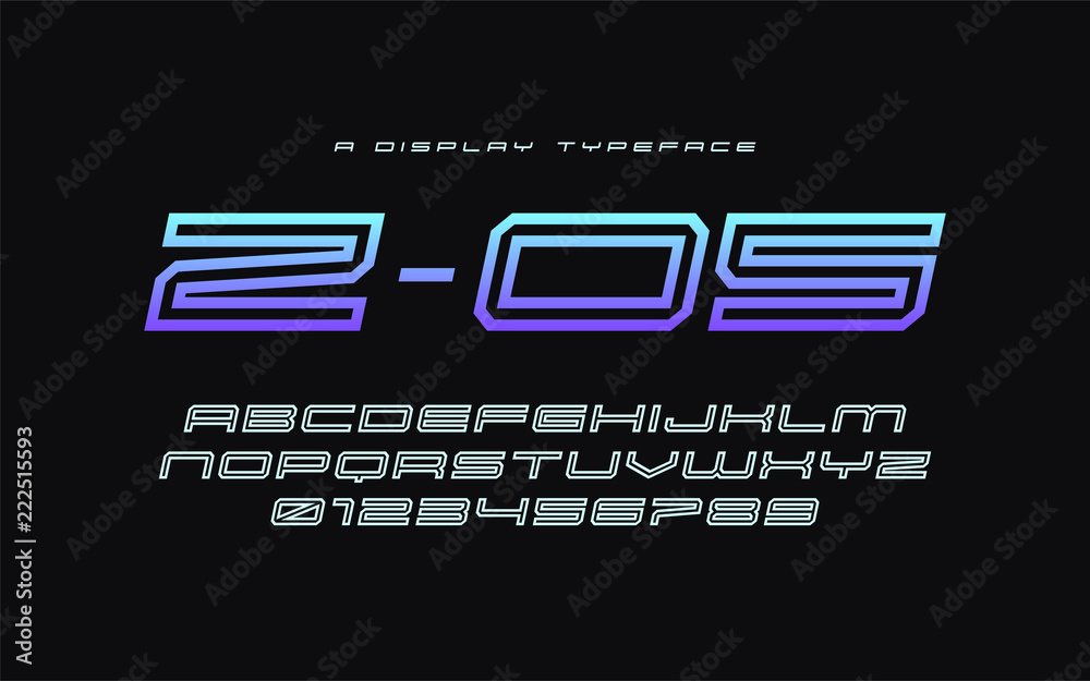 Z 05 vector display typeface, font, alphabet, typography. Stock Vector ...