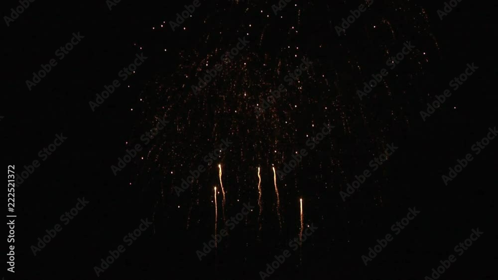 Extract from a huge fireworks display from a festival: Huge shells of ...