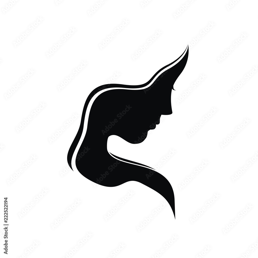 силуэт девушки Stock-Illustration | Adobe Stock