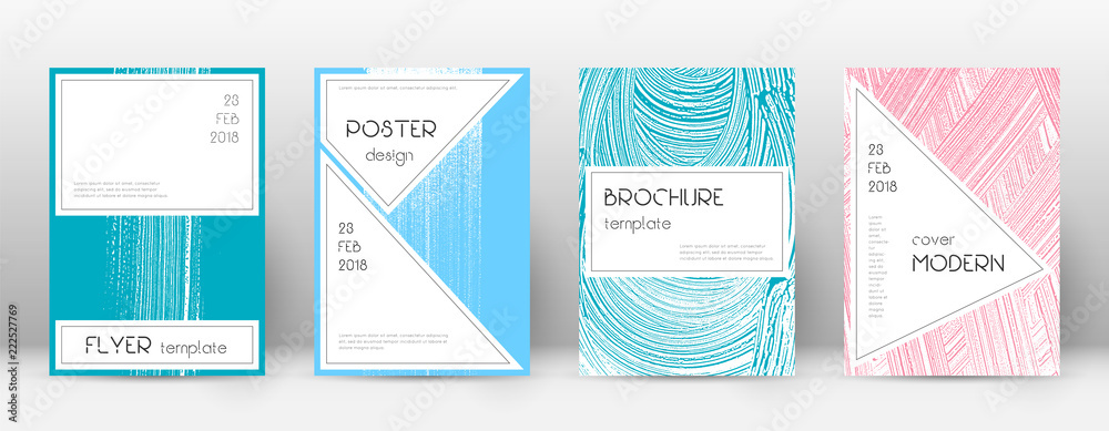 Cover page design template. Stylish brochure layout. Charming trendy ...