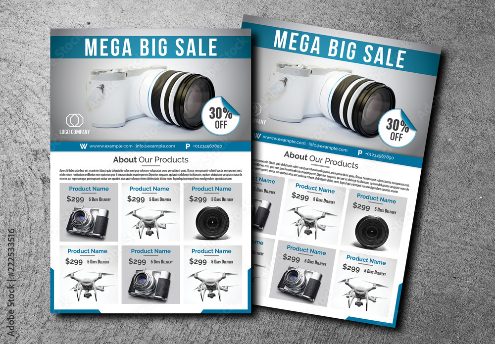 Retail Flyer Layout Stock Template | Adobe Stock