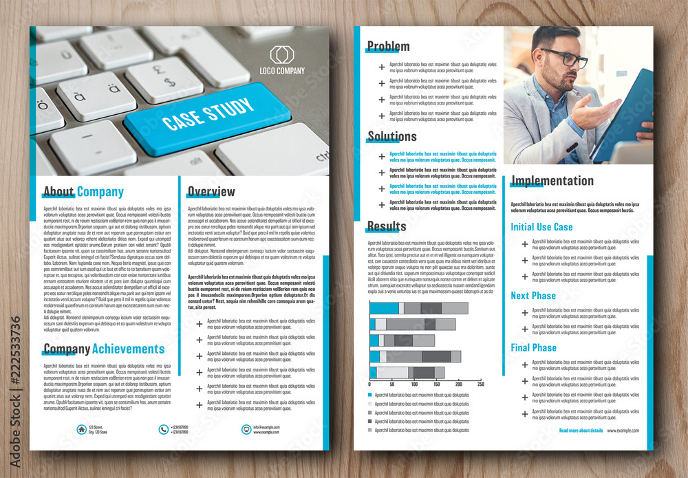 Case Study Layout Stock Template | Adobe Stock