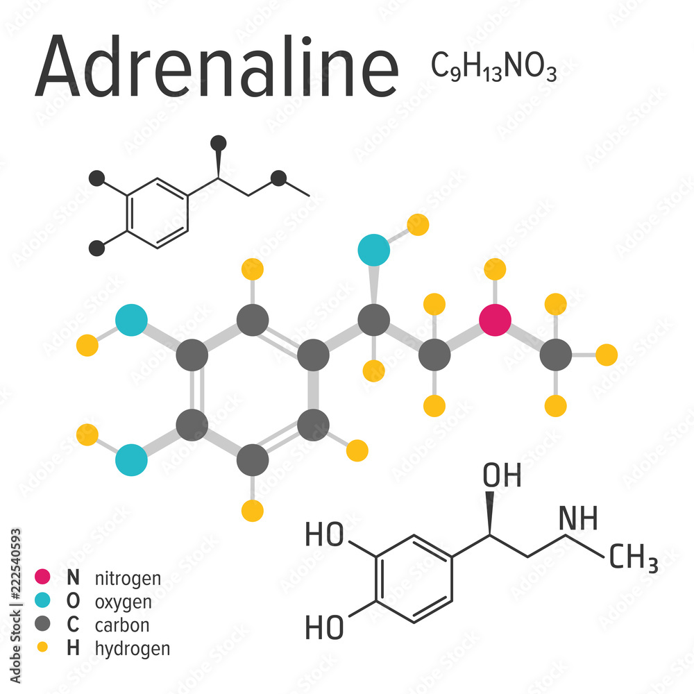 Adrenaline Molecule Structure