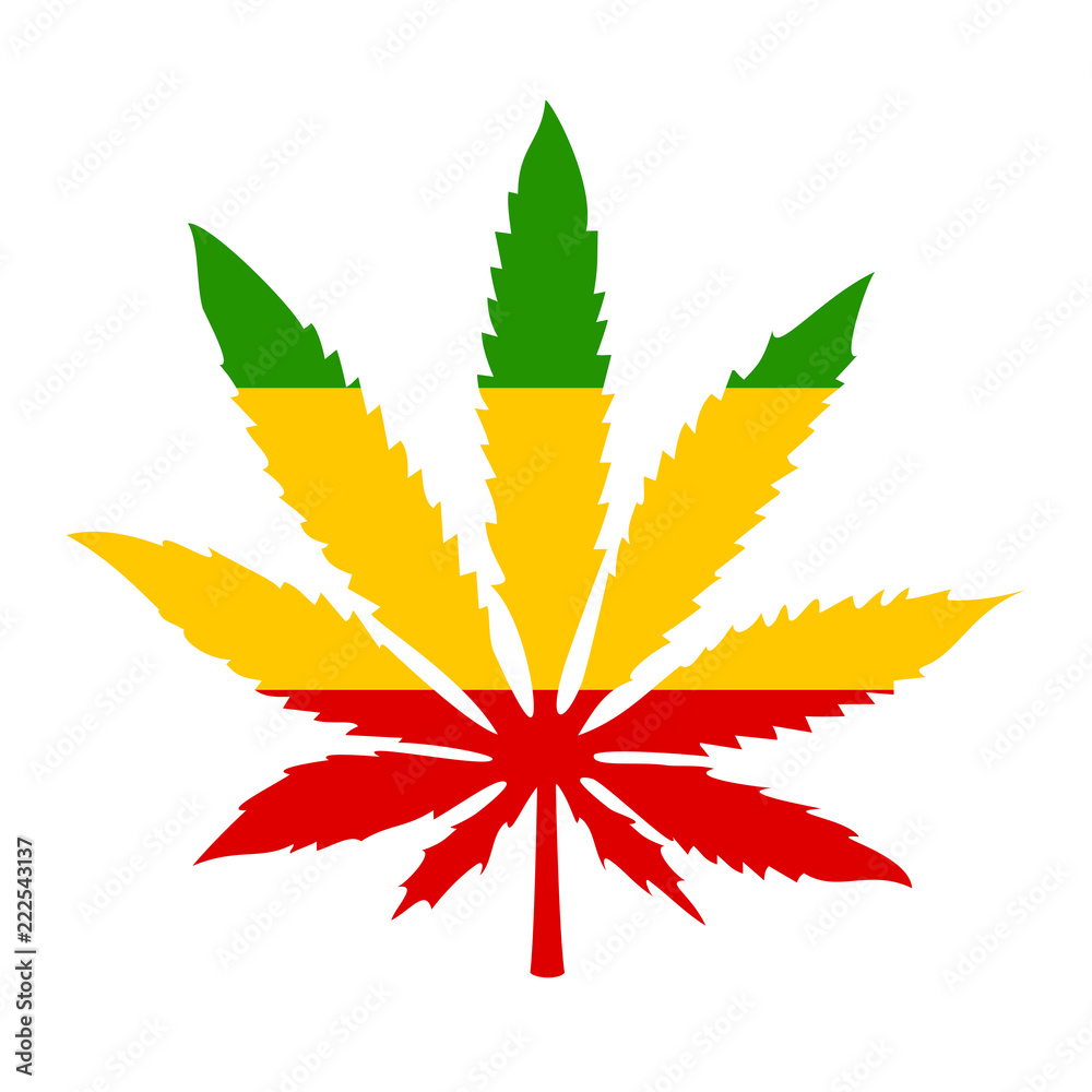 Rasta Pot Leafs