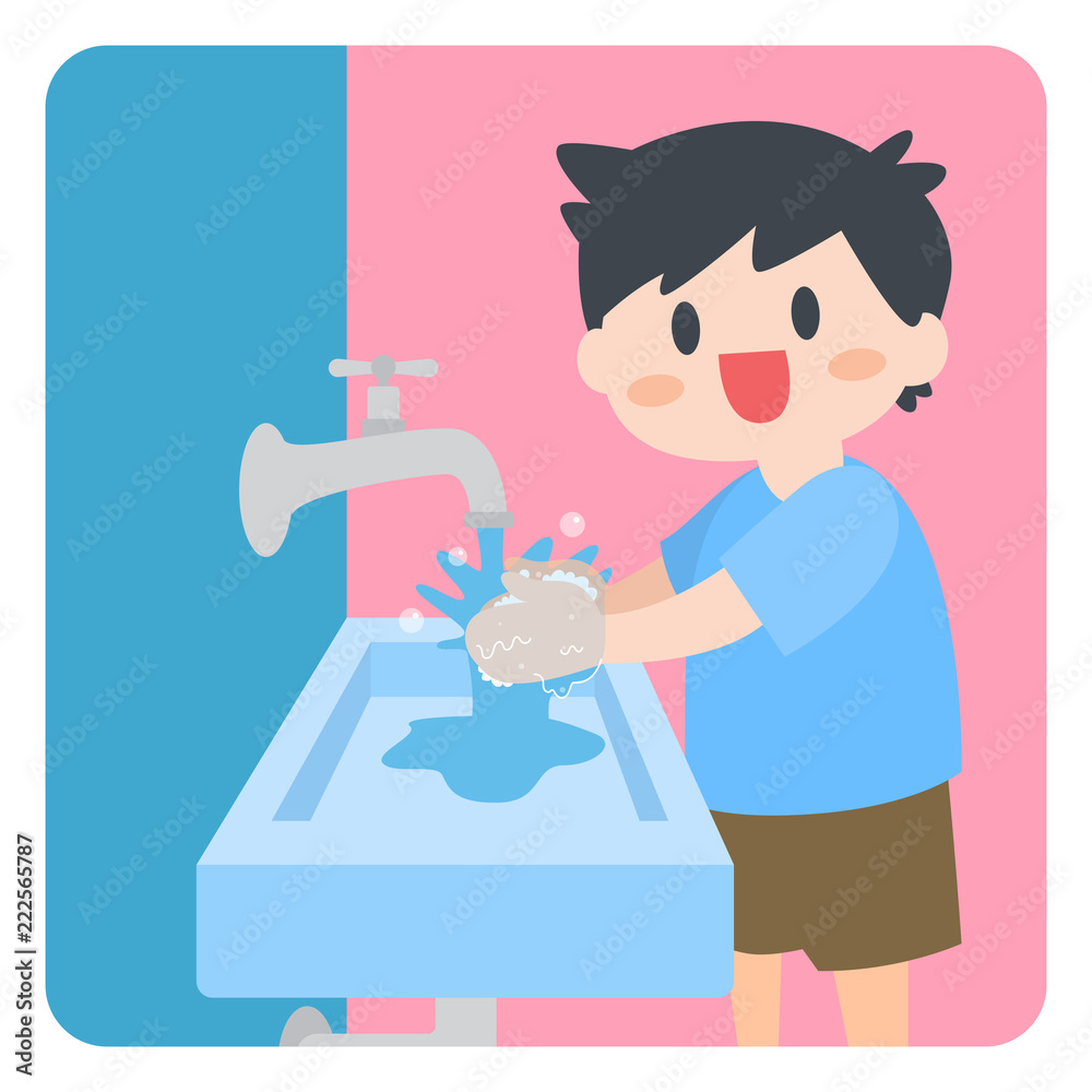Washing Hands With Soap Clipart