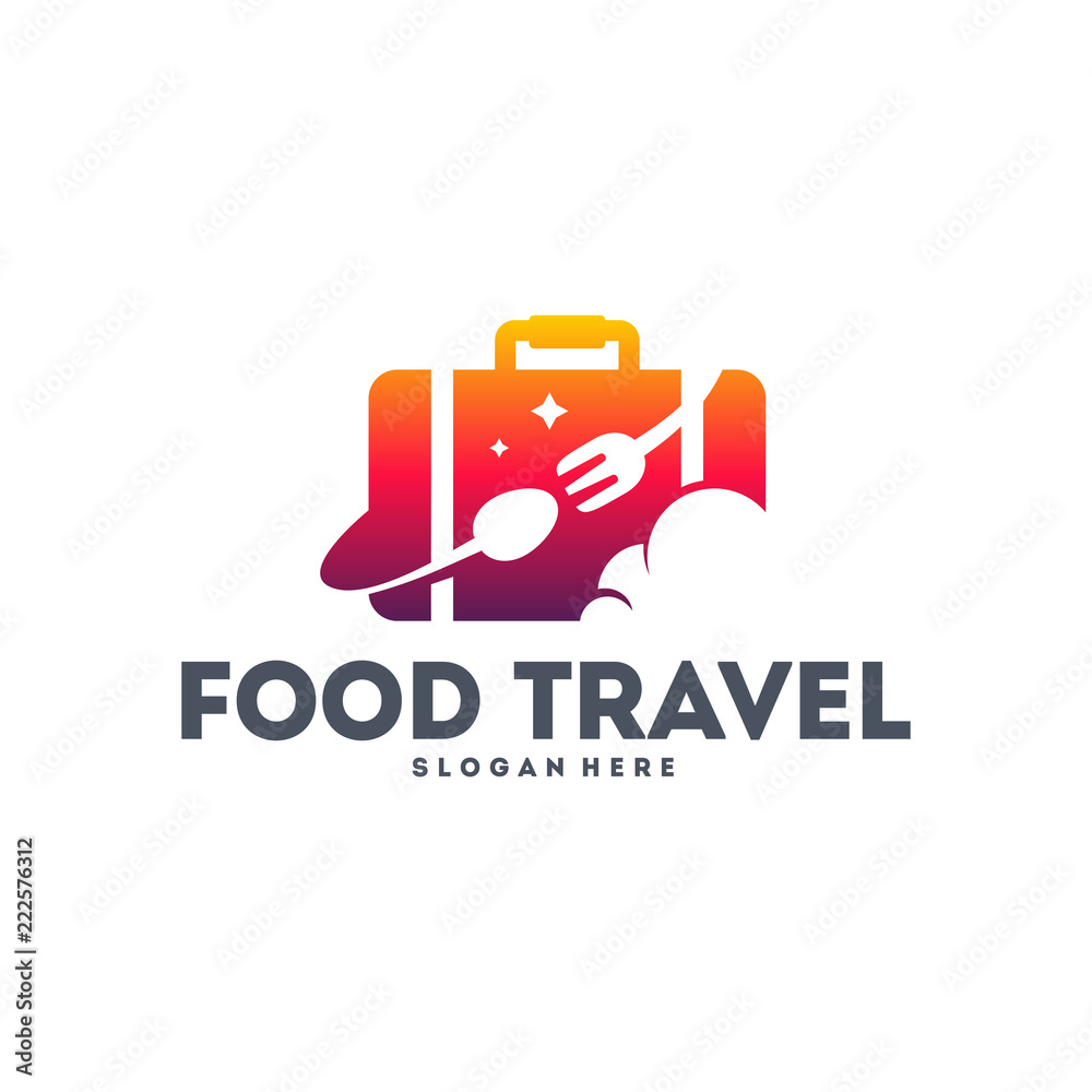 Food Travel logo designs template, Food Job logo designs Stock Vector ...