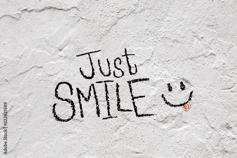 Just Smile Saying Stock Photo | Adobe Stock