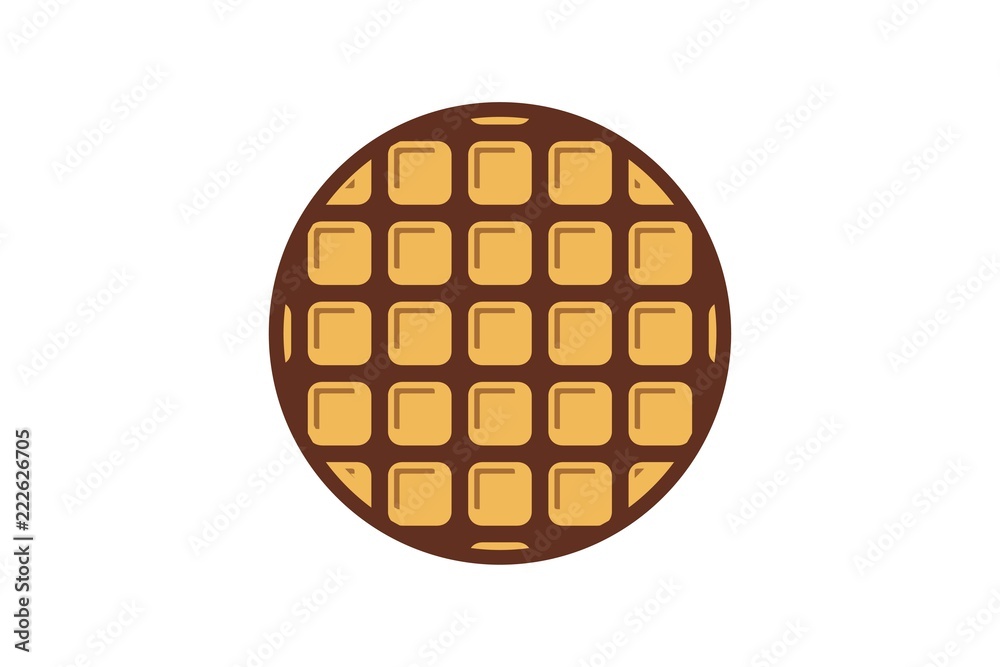 waffle round logo design inspiration Stock Vector | Adobe Stock