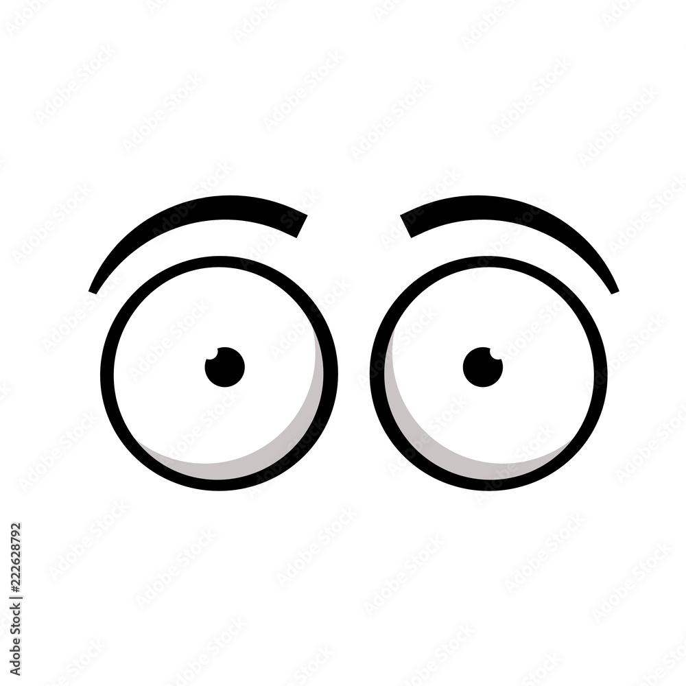 cartoon eyes. vector illustration Stock Vector | Adobe Stock