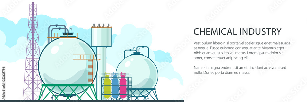 Banner of Chemical Plant , Refinery Processing of Natural Resources ...