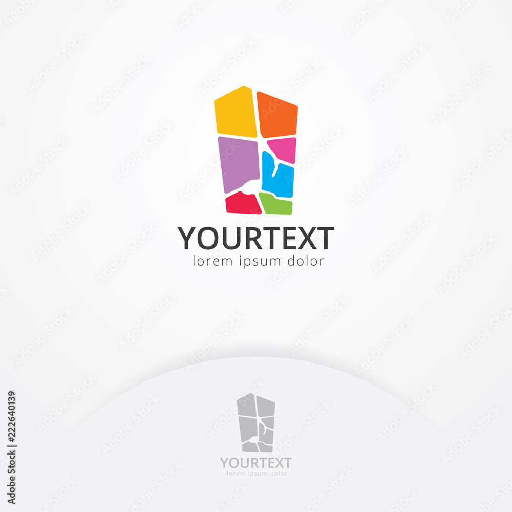 Mosaic melody logo design. Vector colorful logo of melody music, Symbol ...