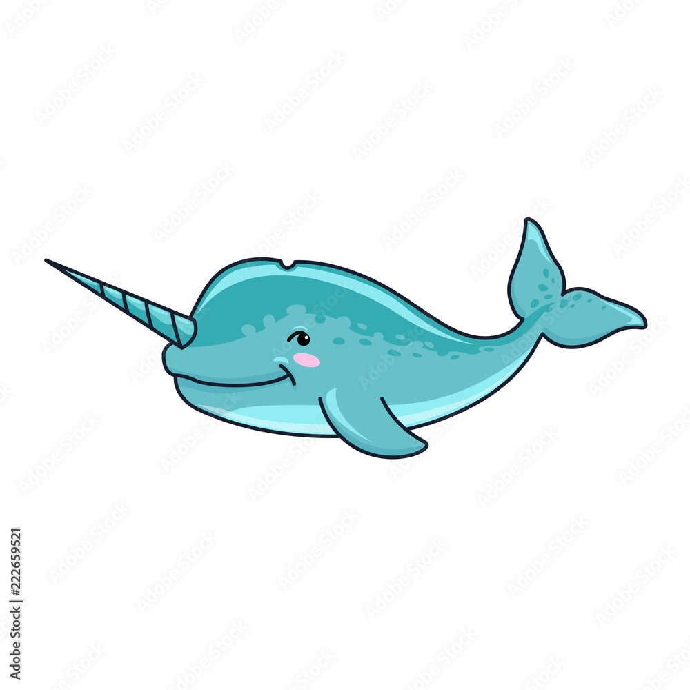 Cute Narwhal Cartoon