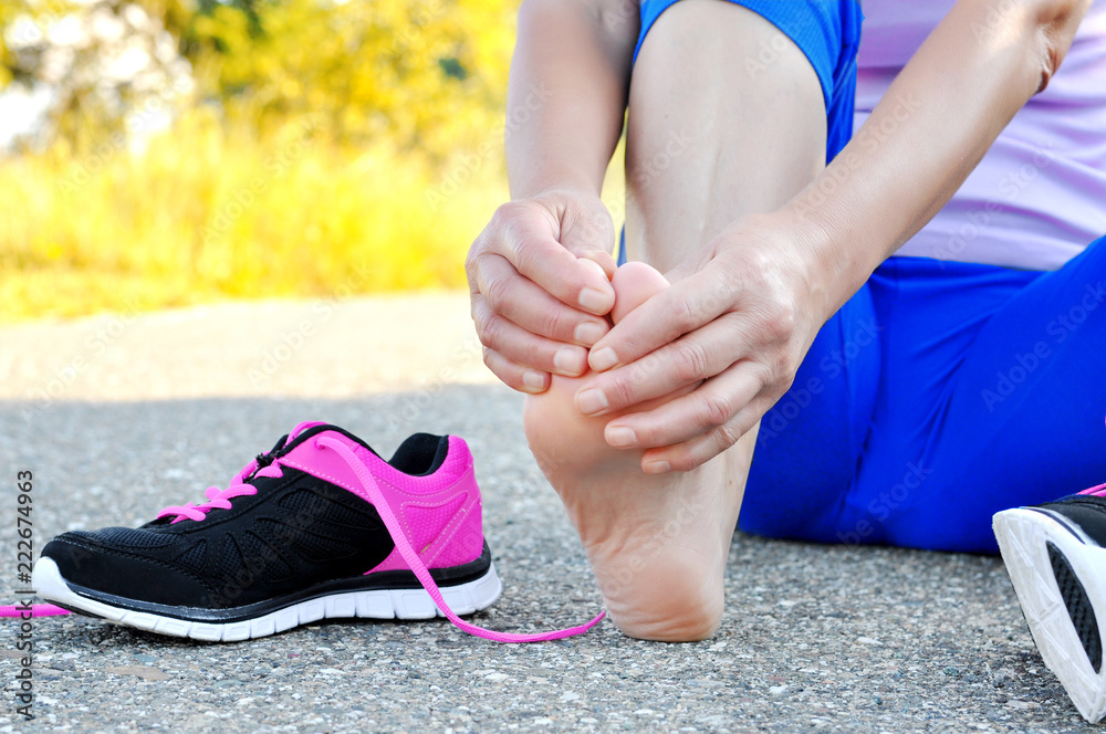 Running injury leg accident- sport woman runner hurting holding painful ...
