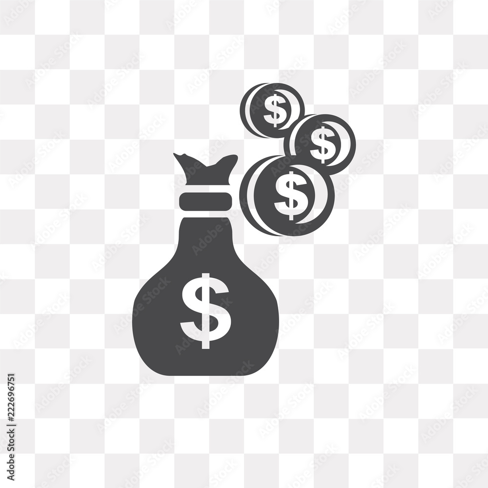money icon on transparent background. Modern icons vector illustration ...