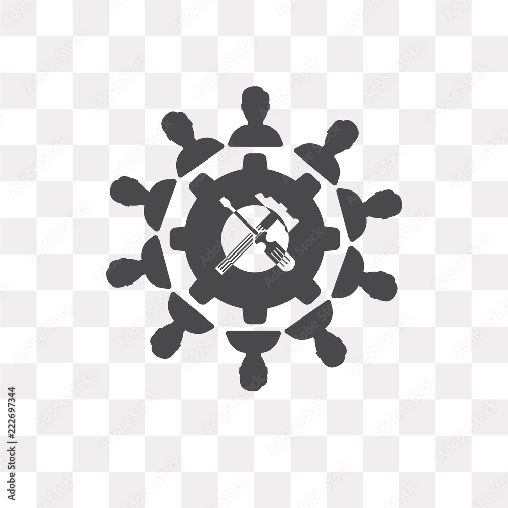 teamwork icon on transparent background. Modern icons vector ...