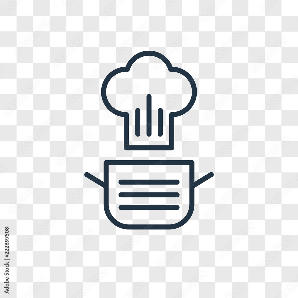 cooking icons isolated on transparent background. Modern and editable ...
