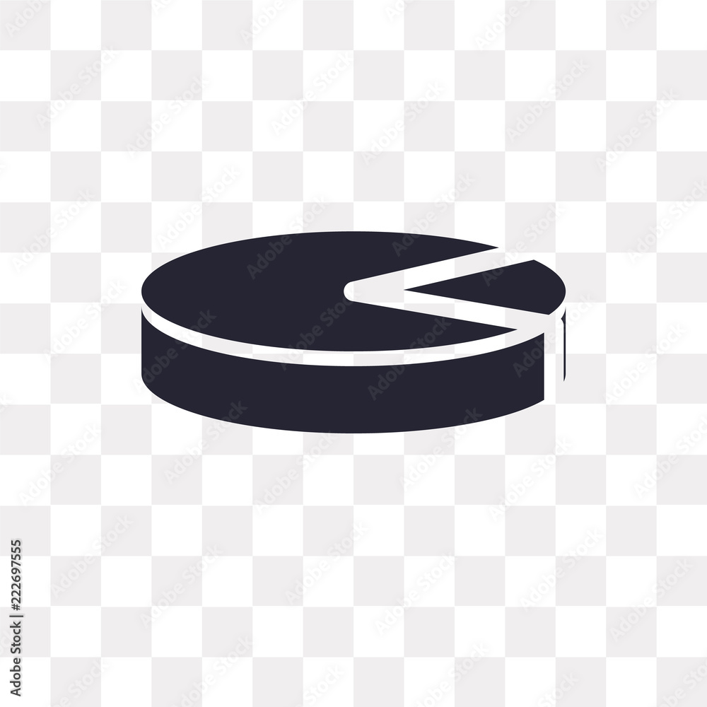 pie chart icon on transparent background. Modern icons vector ...