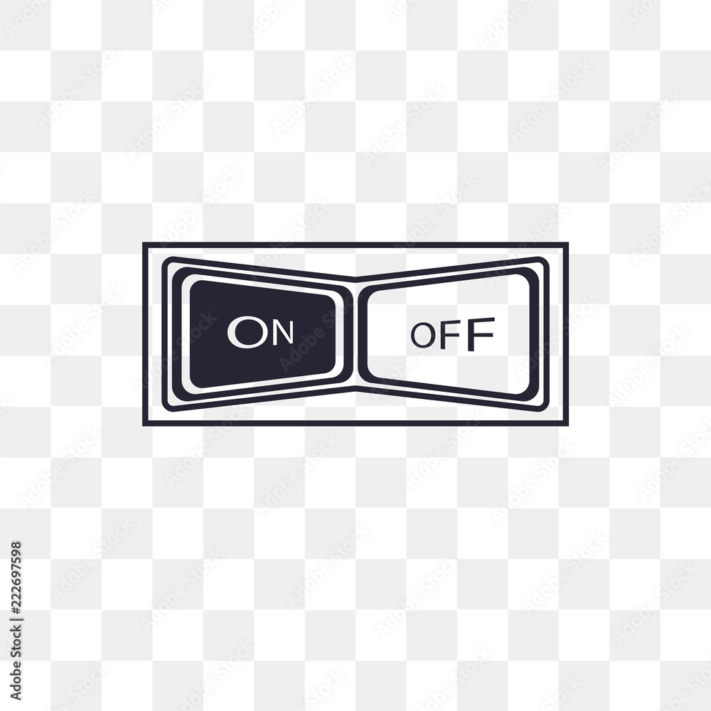 switch icon on transparent background. Modern icons vector illustration ...