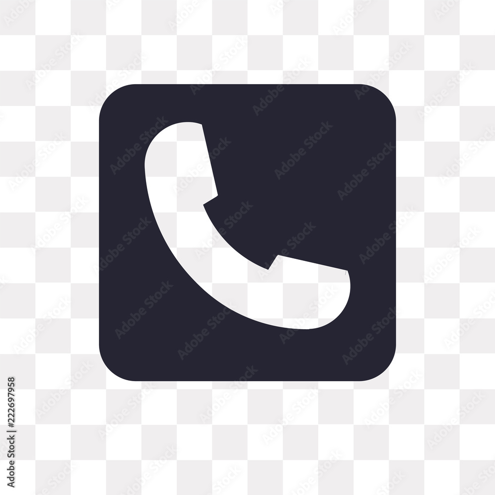 telephone icon on transparent background. Modern icons vector ...