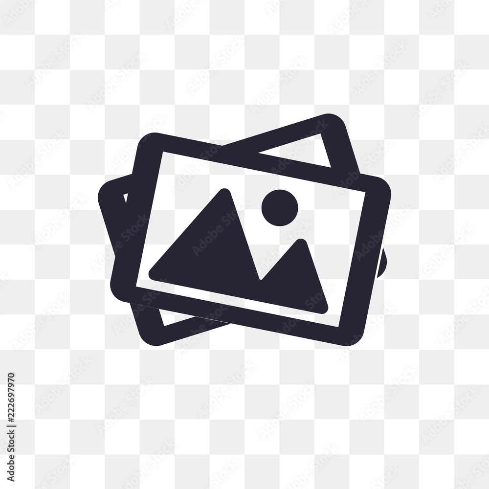 picture icon on transparent background. Modern icons vector ...