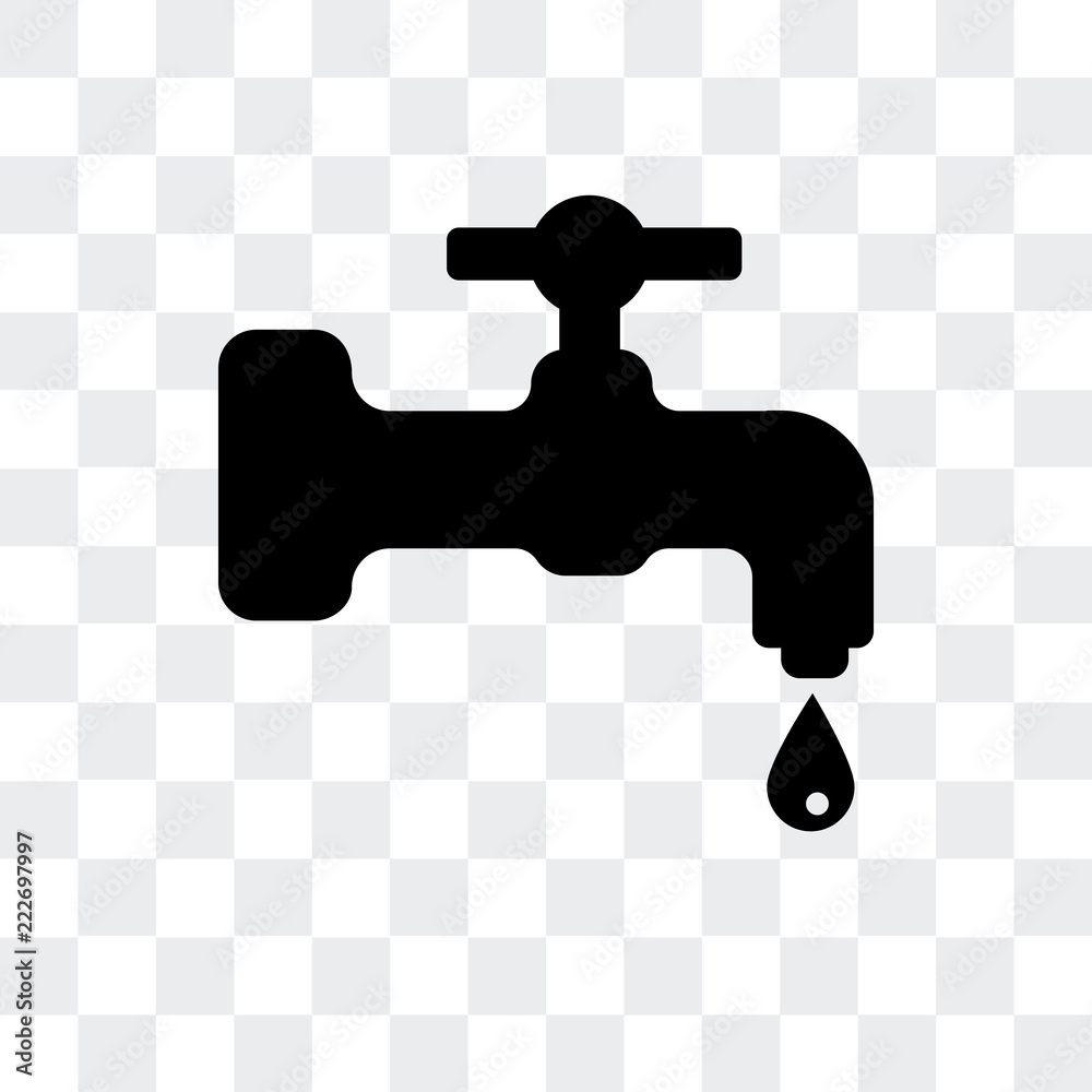 water tap icon isolated on transparent background. Modern and editable ...