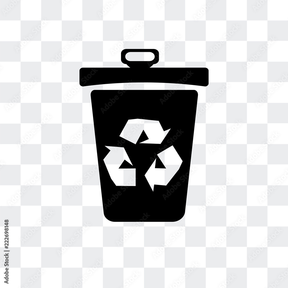 recycle bin icon isolated on transparent background. Modern and ...