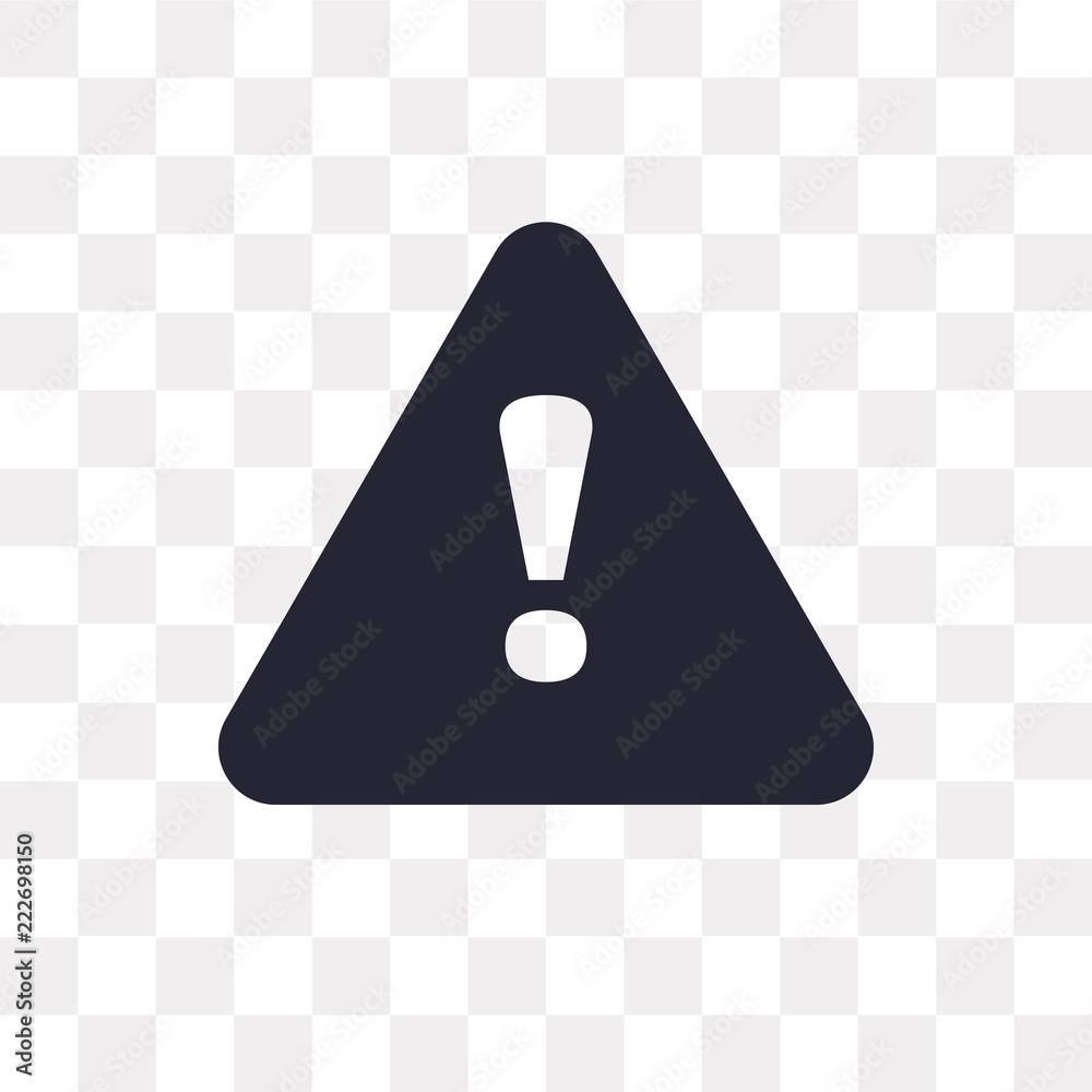 warning icon on transparent background. Modern icons vector ...