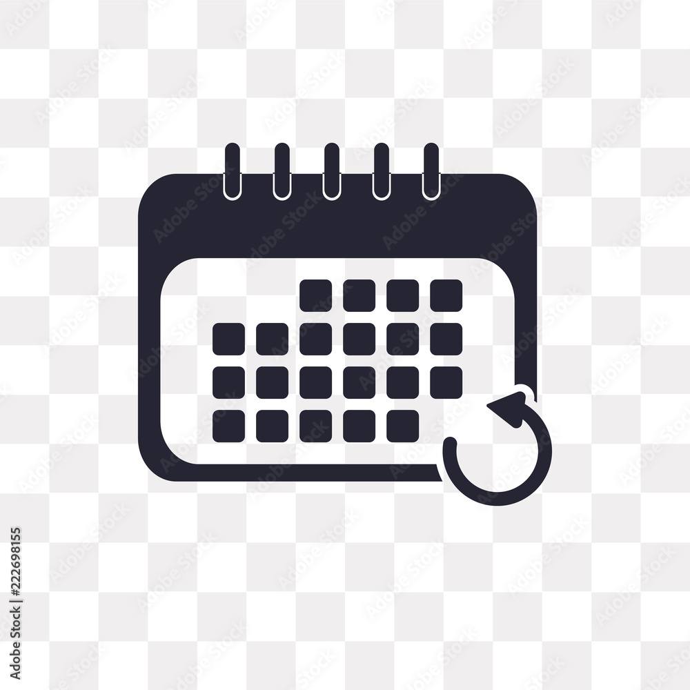 calendar icon on transparent background. Modern icons vector ...