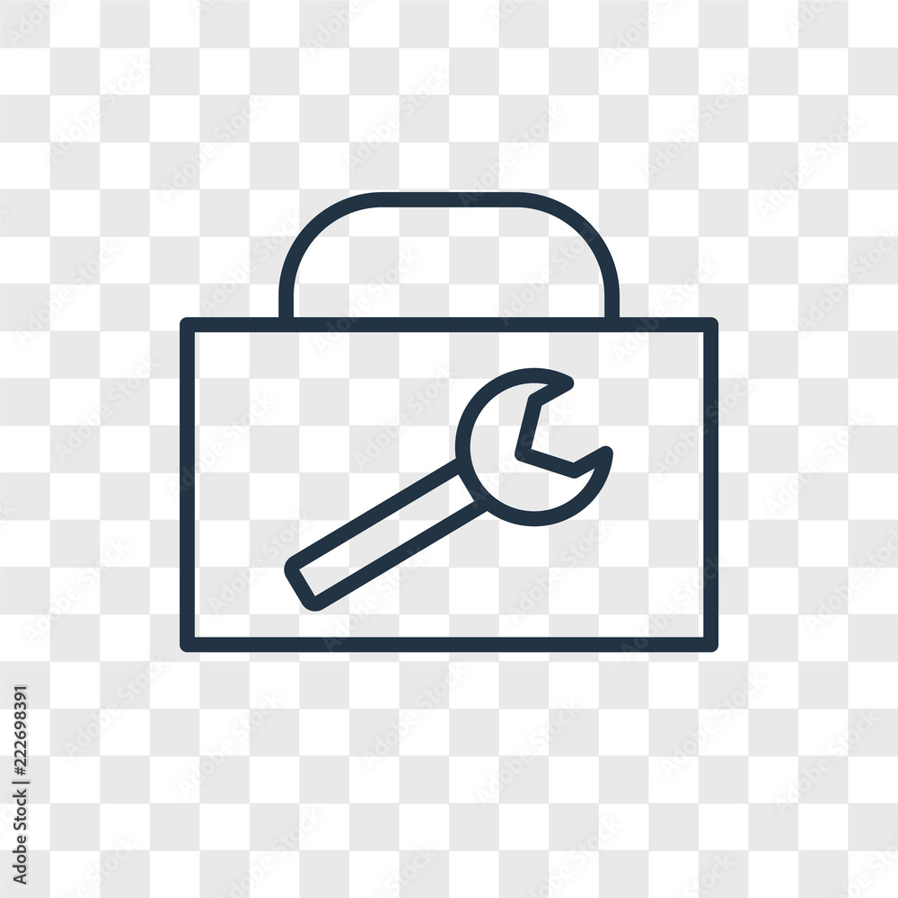 toolbox icons isolated on transparent background. Modern and editable ...