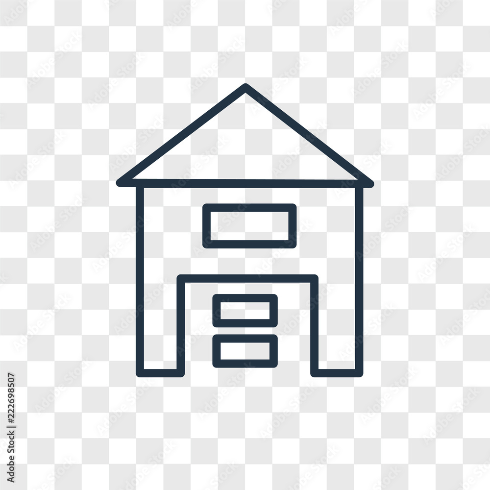 warehouse icons isolated on transparent background. Modern and editable ...