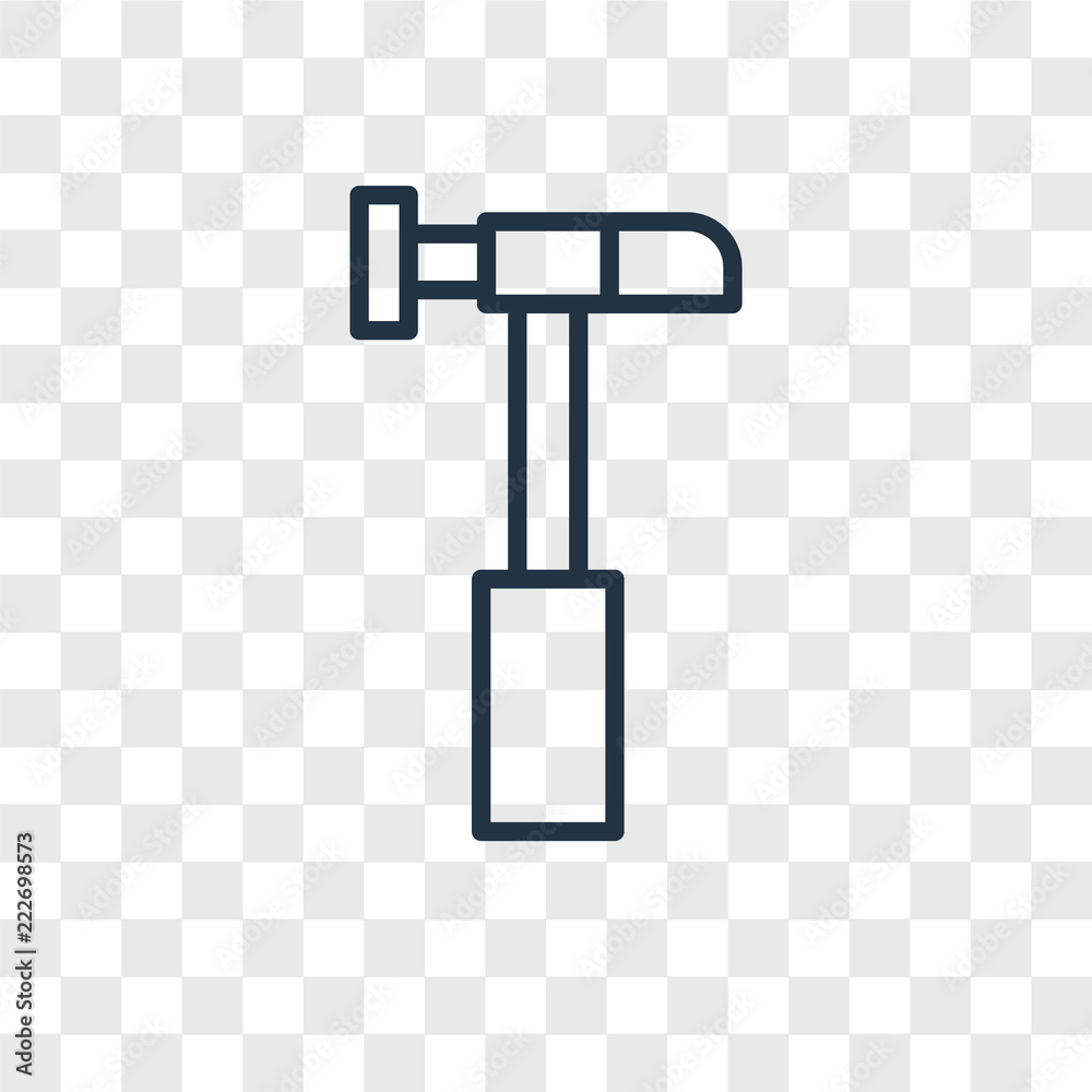 hammer icons isolated on transparent background. Modern and editable ...