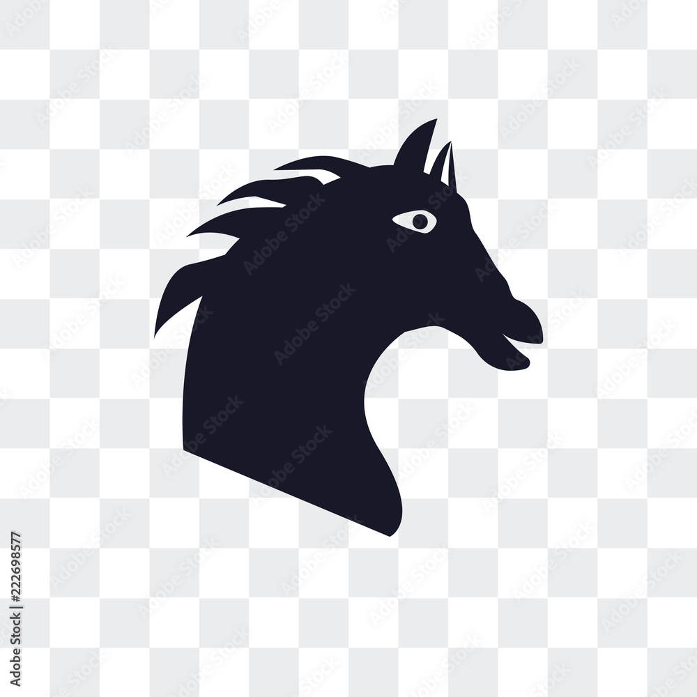 horse icon isolated on transparent background. Modern and editable ...