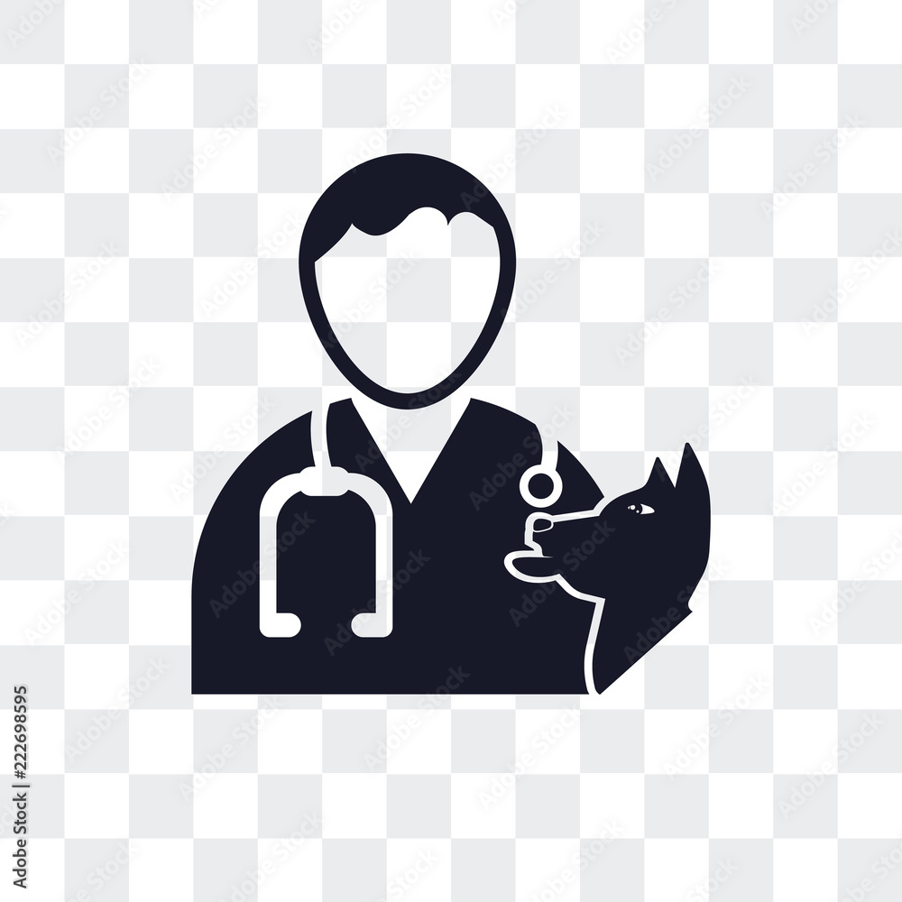 veterinary icon isolated on transparent background. Modern and editable ...