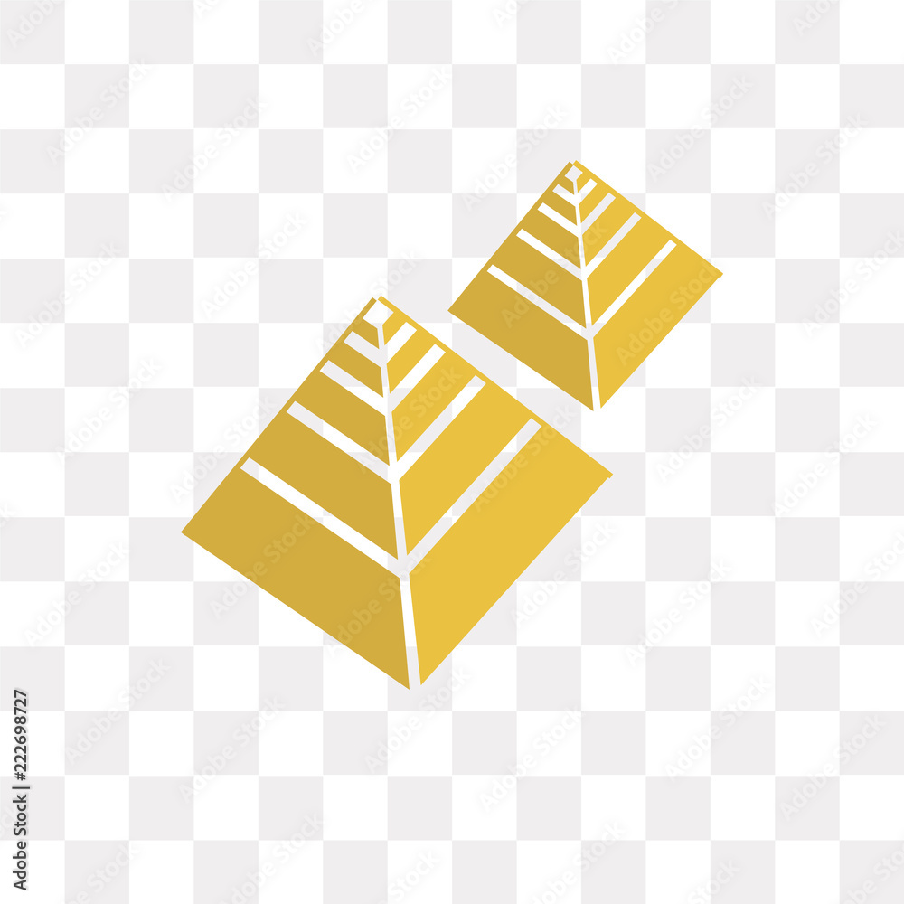pyramid icon on transparent background. Modern icons vector ...