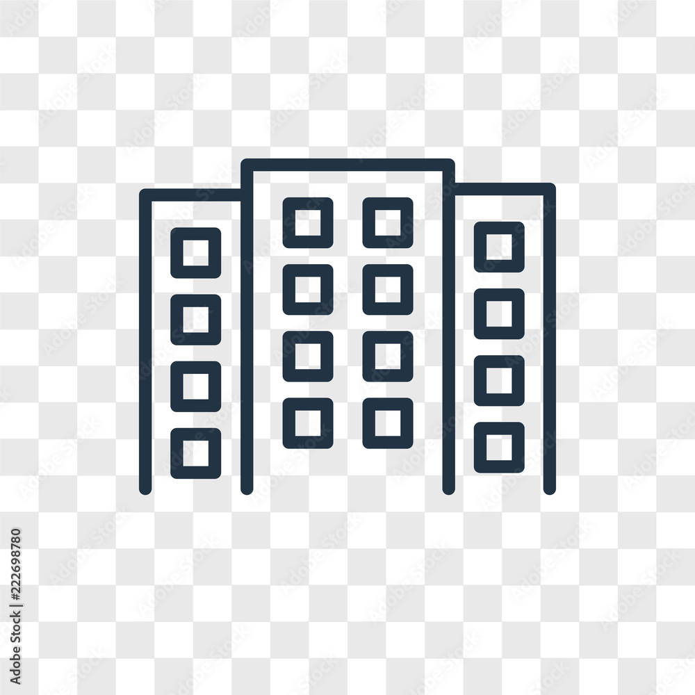 building icons isolated on transparent background. Modern and editable ...