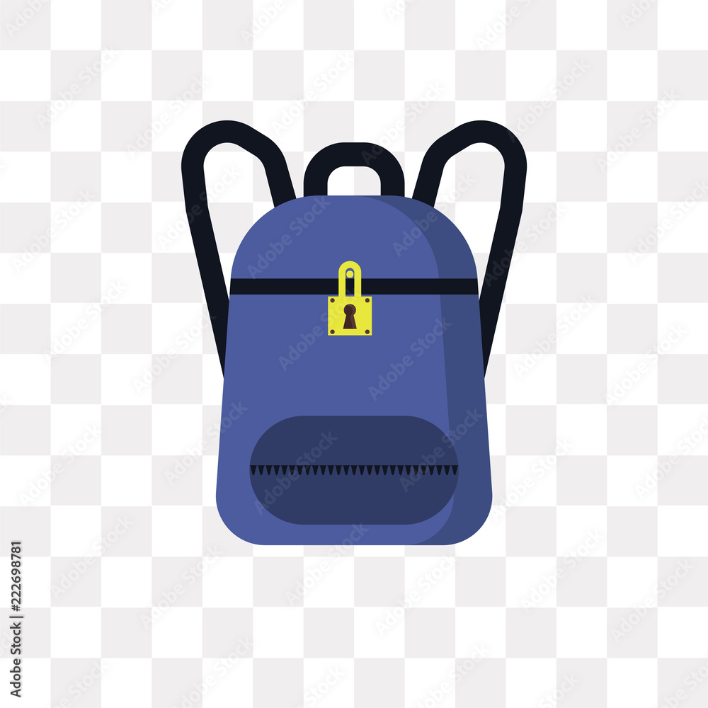 backpack icon on transparent background. Modern icons vector ...