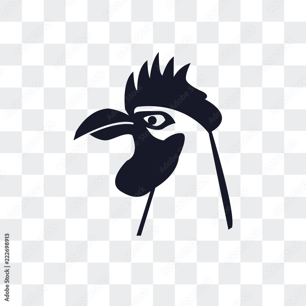 rooster icon isolated on transparent background. Modern and editable ...